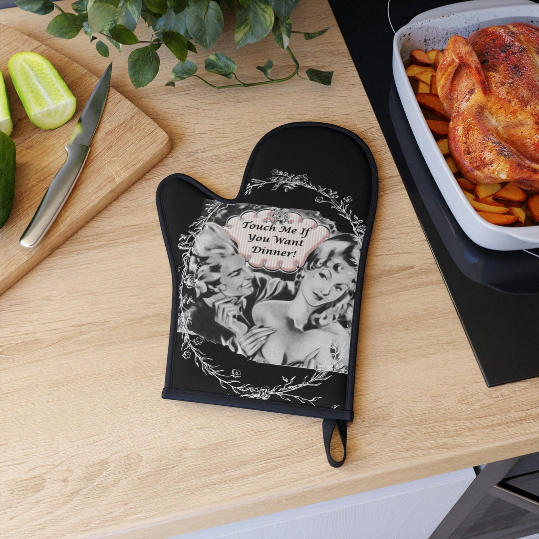 Victorian Couple Funny Quote Oven Glove,funny Oven Mitt,black Hot Pad ...
