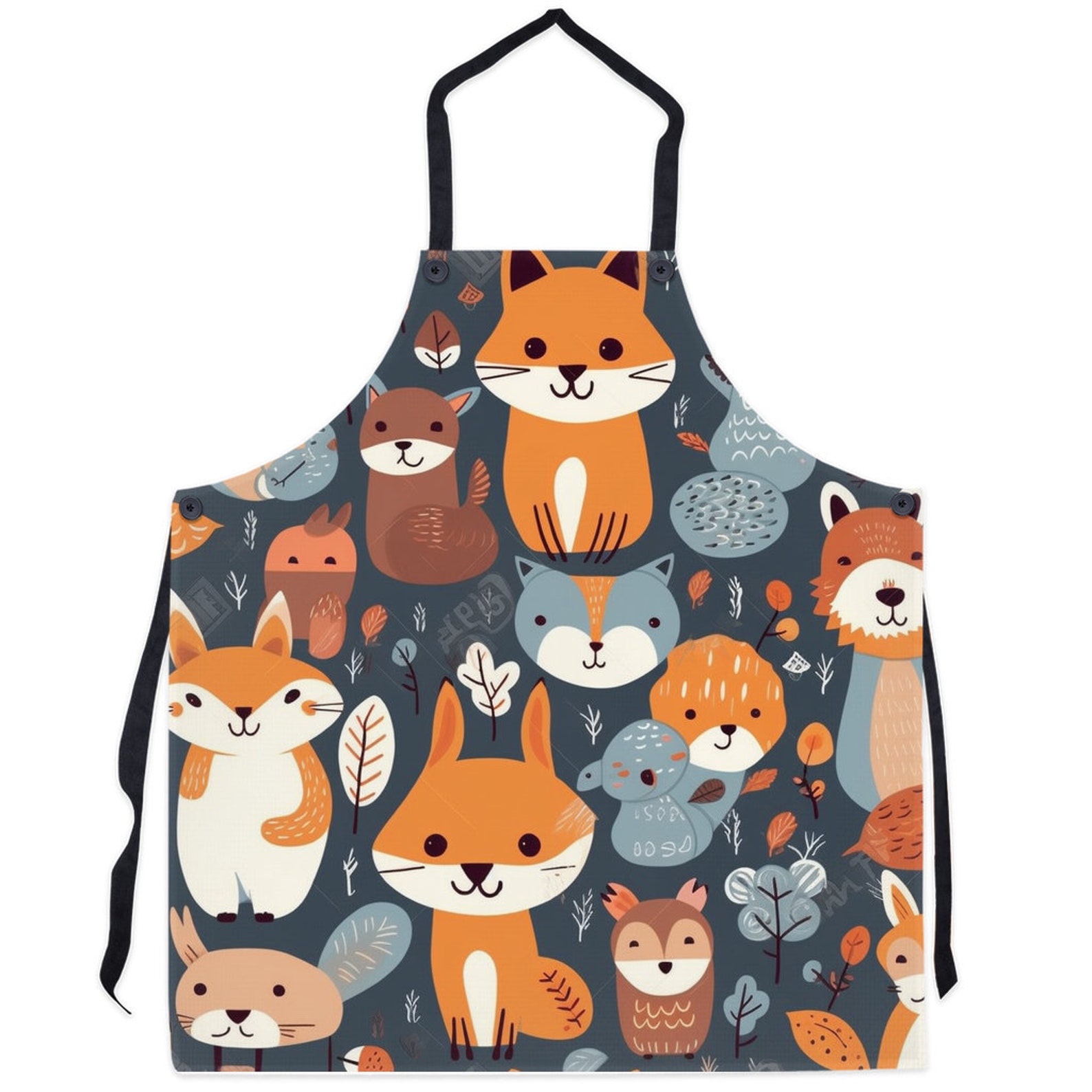 Woodland Animals Fox Apron,kitchen Chef Gift,men,women,cooking Apron - Etsy