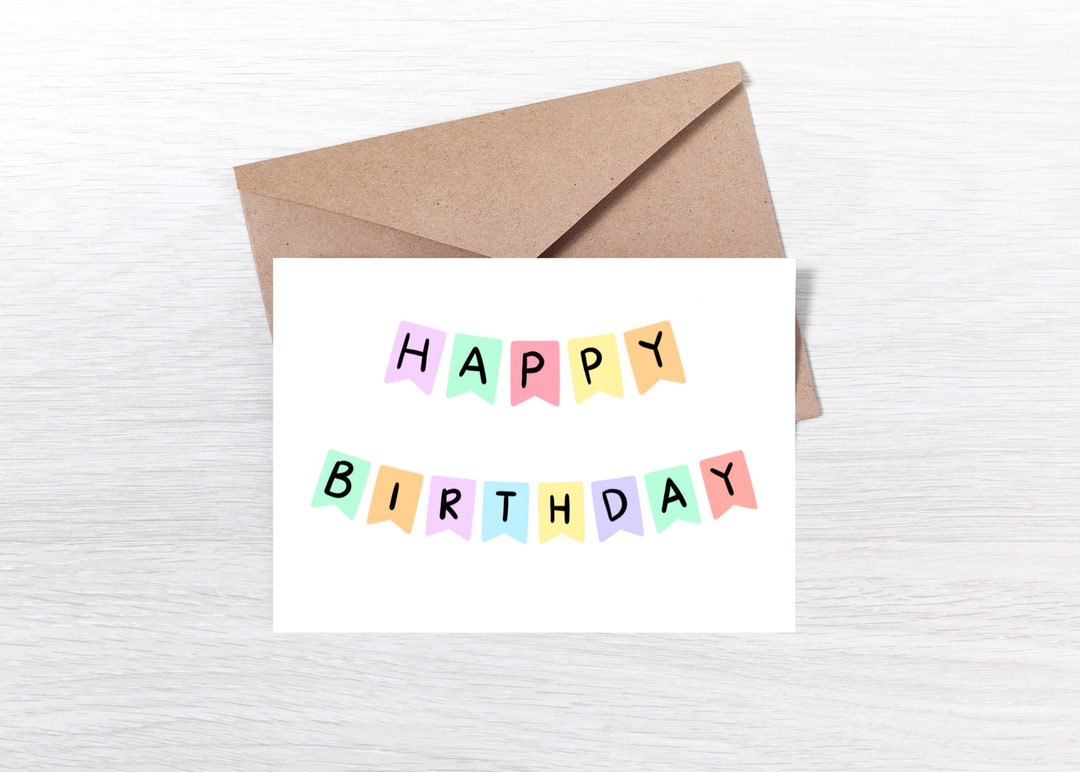 Simple Digital Birthday Card - Etsy