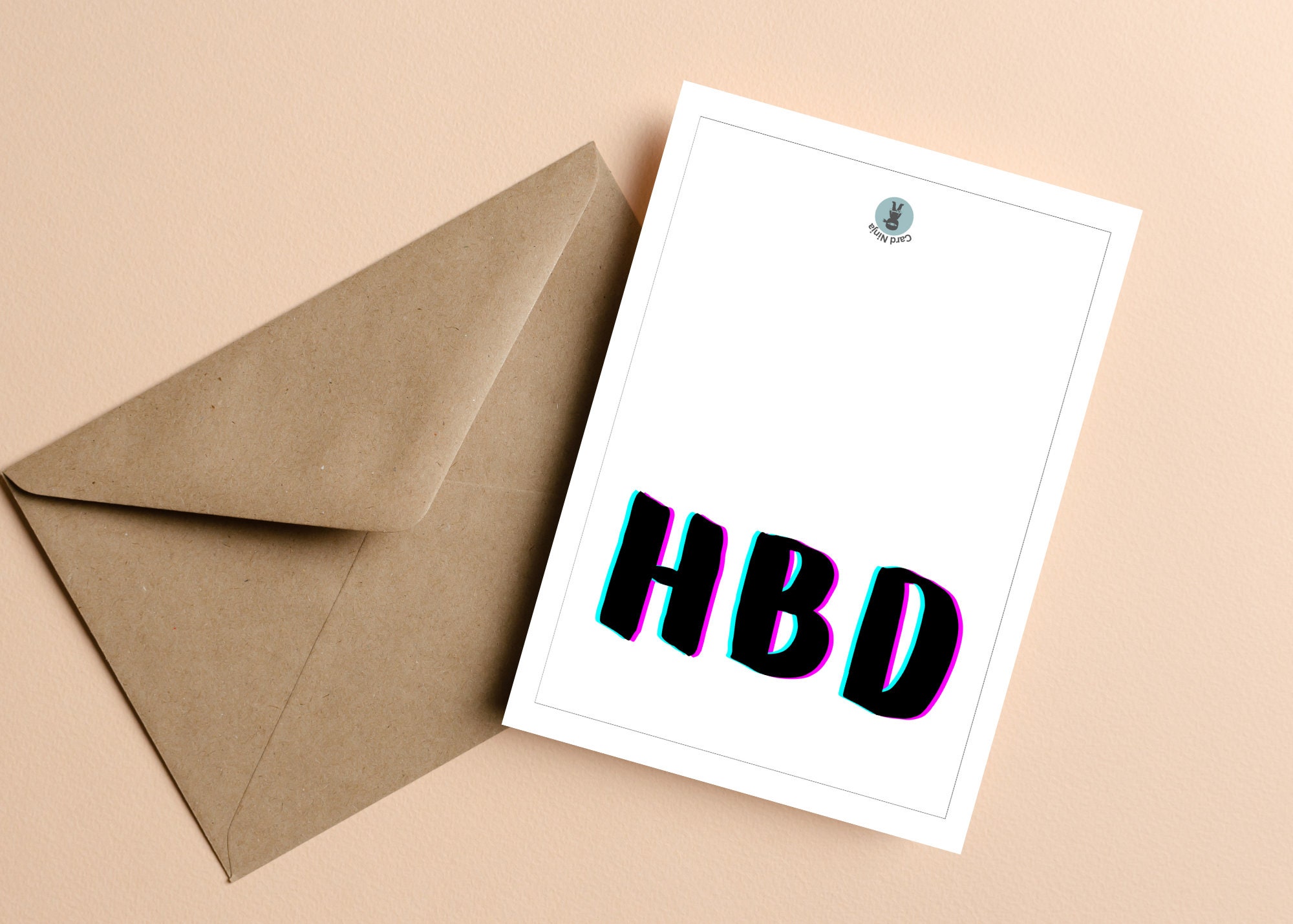 HBD Printable Birthday Card - Etsy