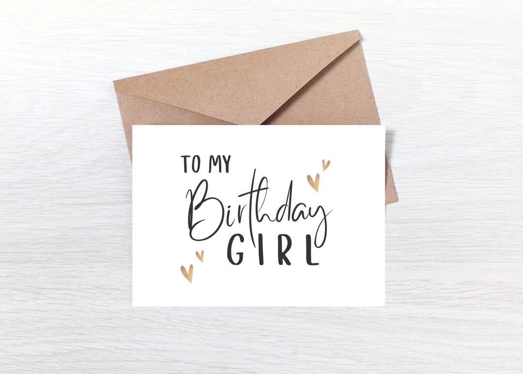 Printable Birthday Girl Card - Etsy