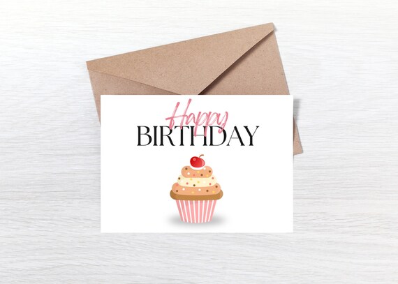 Carte Imprimable Cupcake