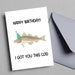Fish Birthday Card, Cod Birthday Card, Fisherman Birthday Card, Funny ...