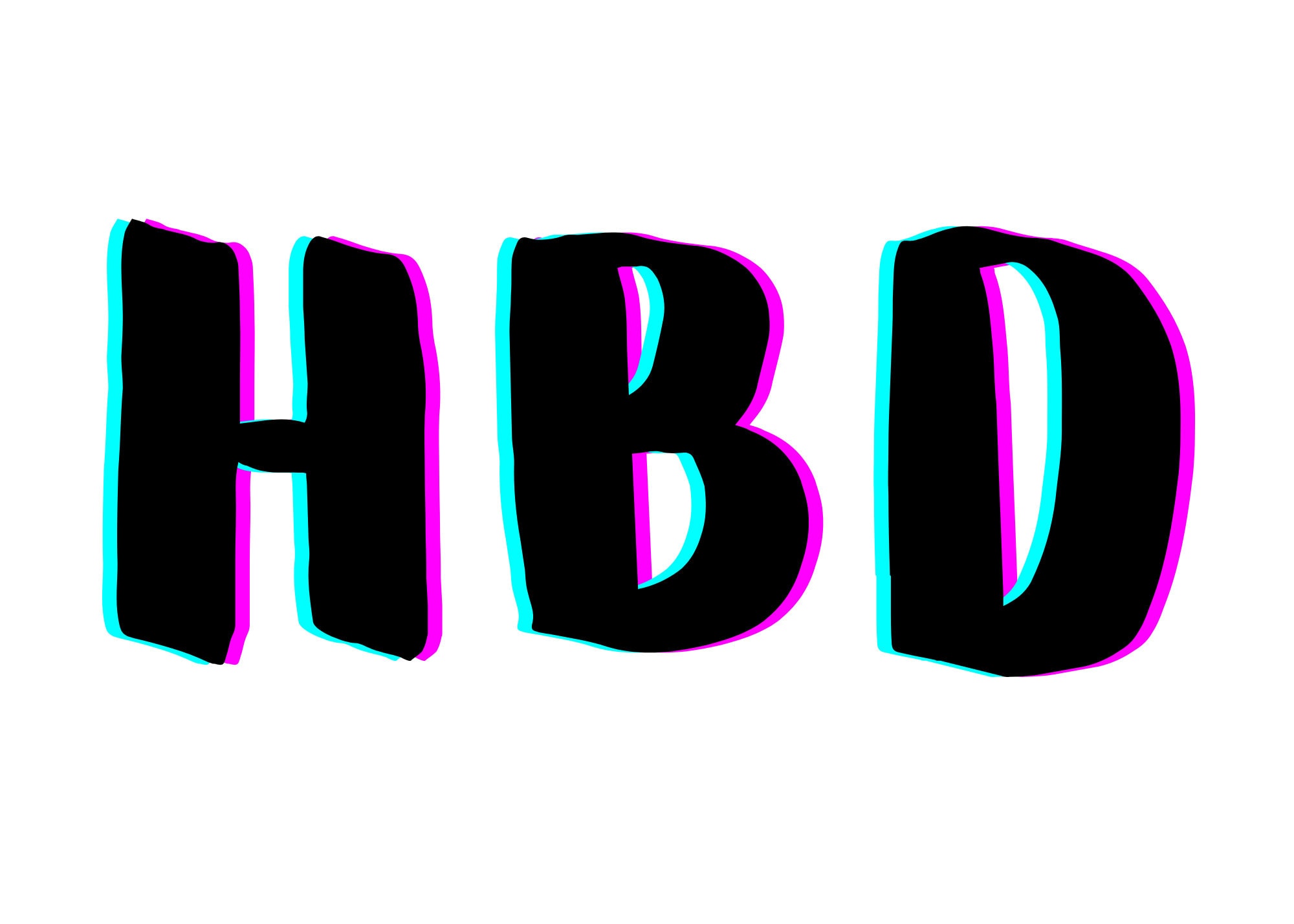 HBD Printable Birthday Card - Etsy