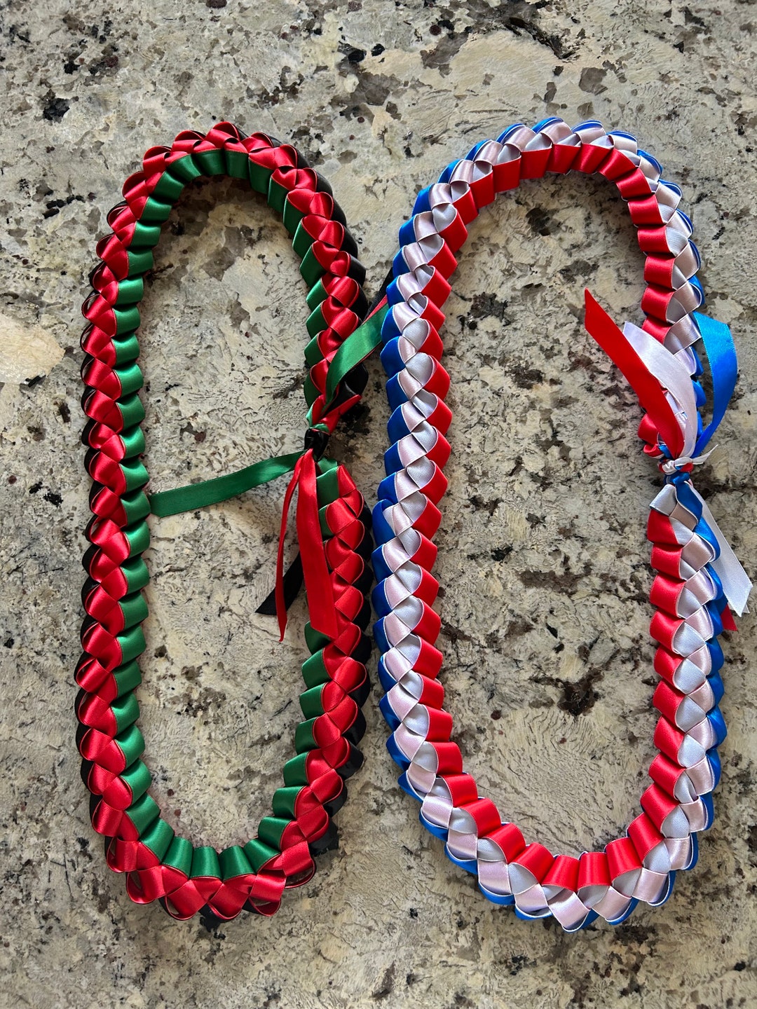 Custom Country Colors and Flag Colors Ribbon Lei With Three Colors ...