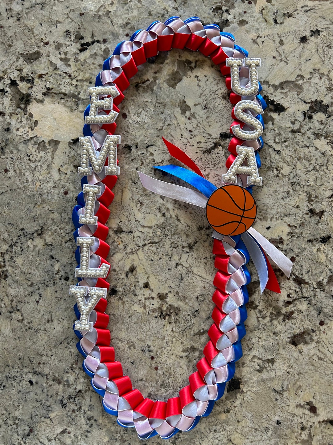 Custom Three Color Lei With Graduate's Name and School or Country ...