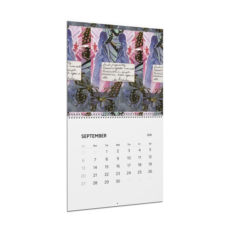 Memorial Handwritten Quote Wall Calendar 2026 | Collage Tribute ...