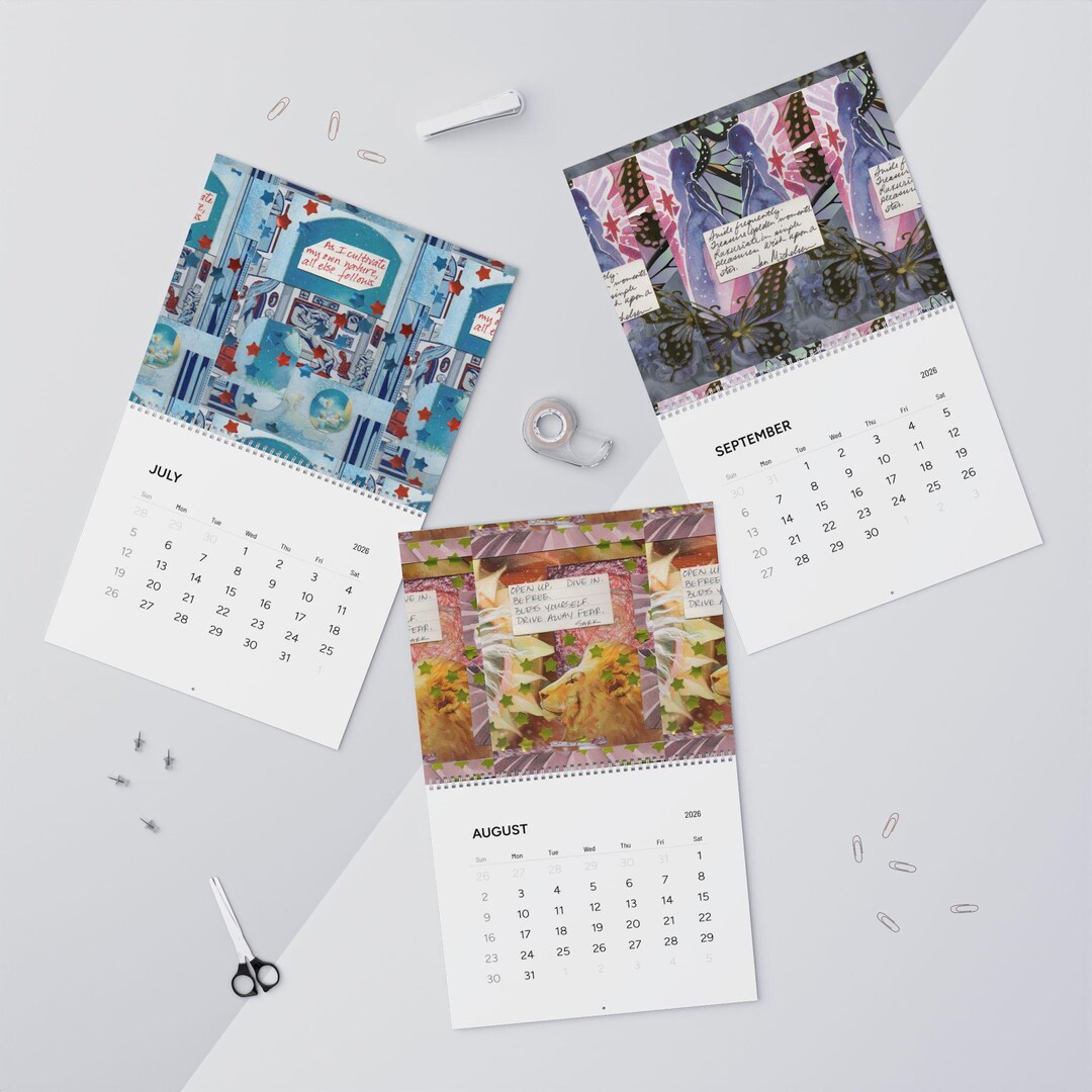 Memorial Handwritten Quote Wall Calendar 2026 | Collage Tribute ...