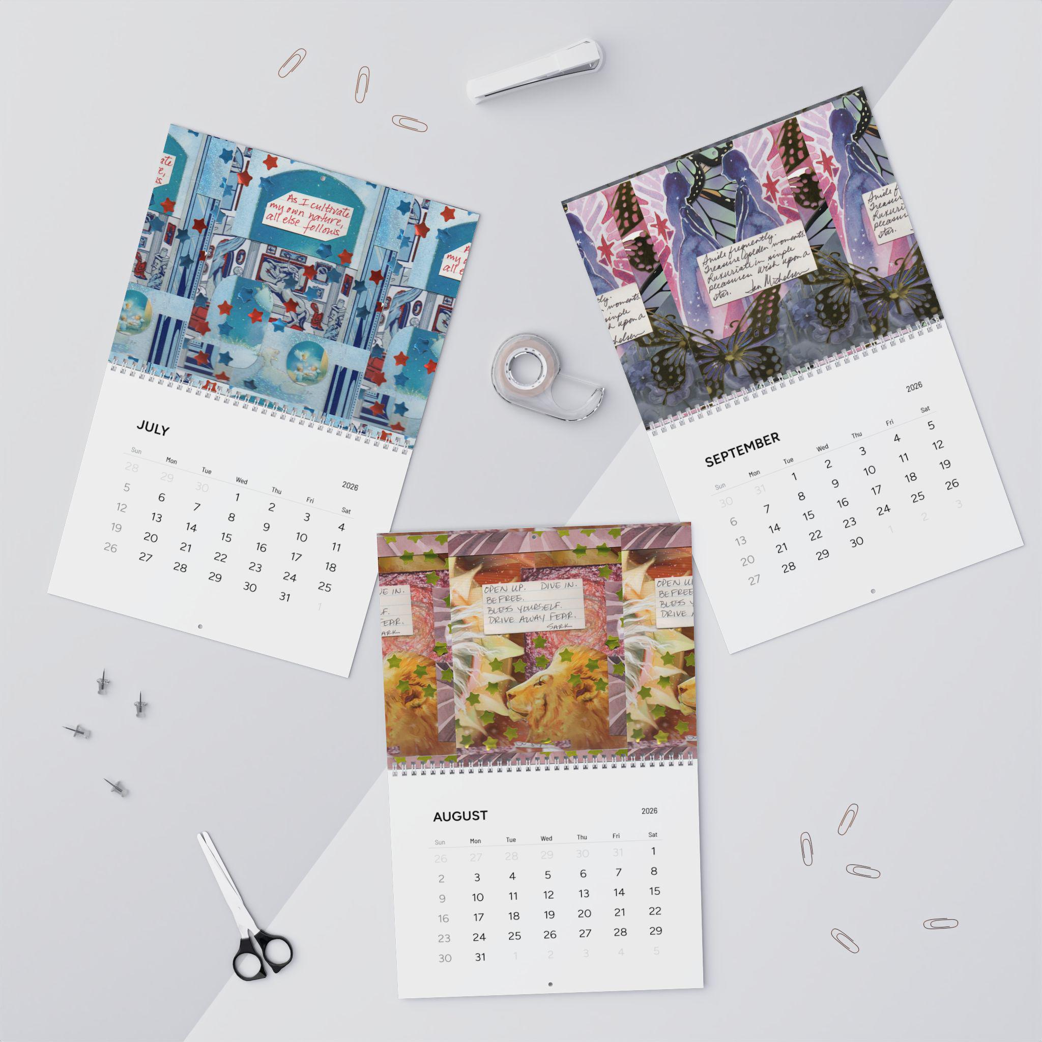 Memorial Handwritten Quote Wall Calendar 2026 | Collage Tribute ...