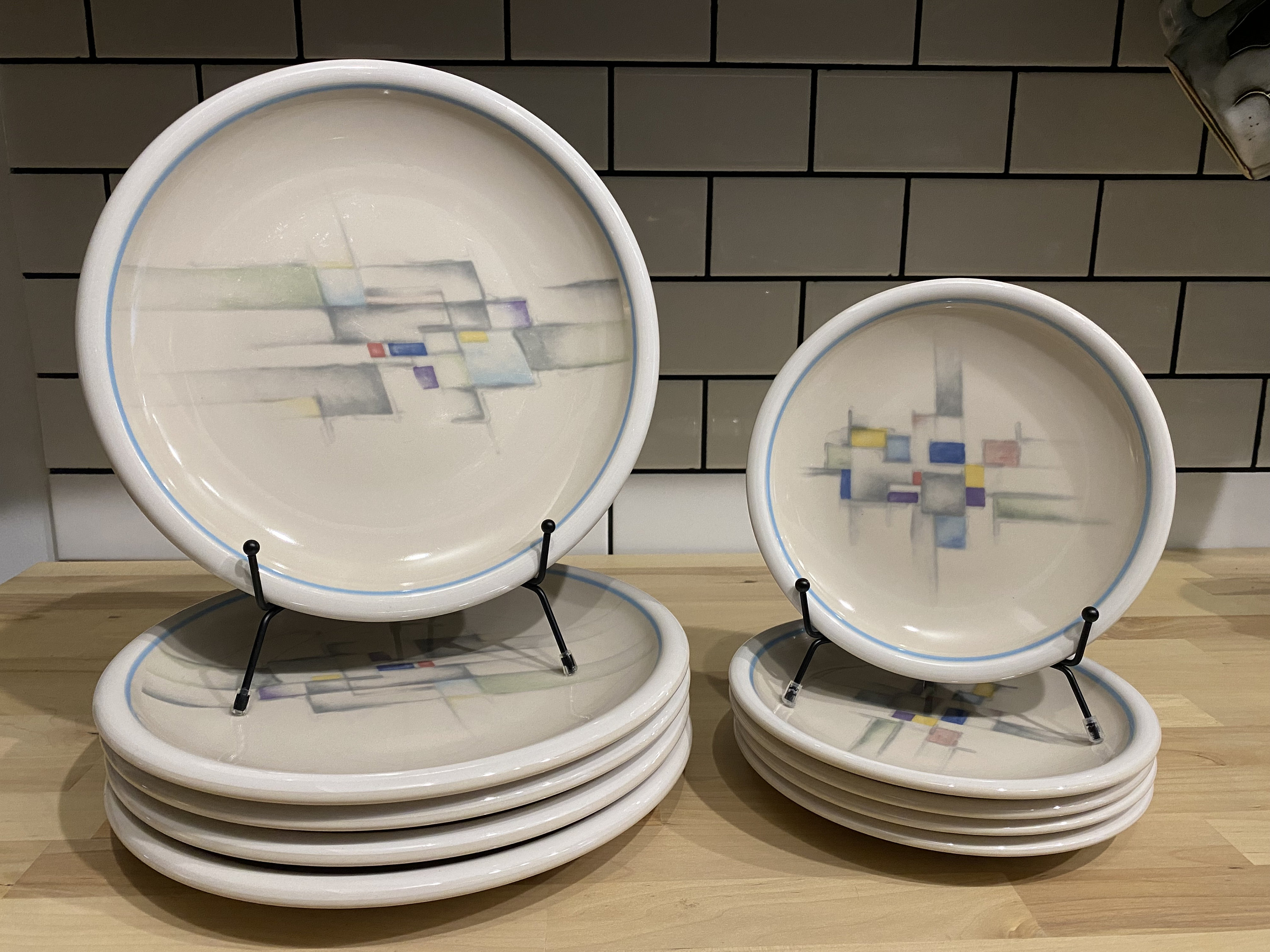 Vintage 90s Epoch Plate Set for 5. Made in Korea. Pristine Condition - Etsy