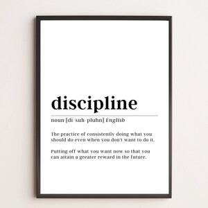 CUSTOM Definition Print Bundle Discipline, Progress, Persistence ...