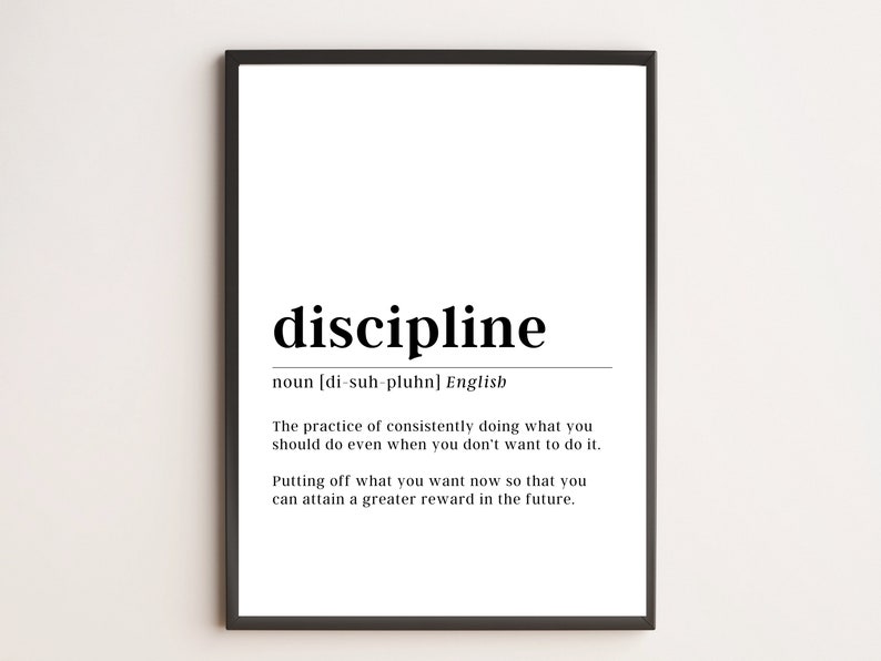 CUSTOM Definition Print Bundle | Discipline, Progress, Persistence ...