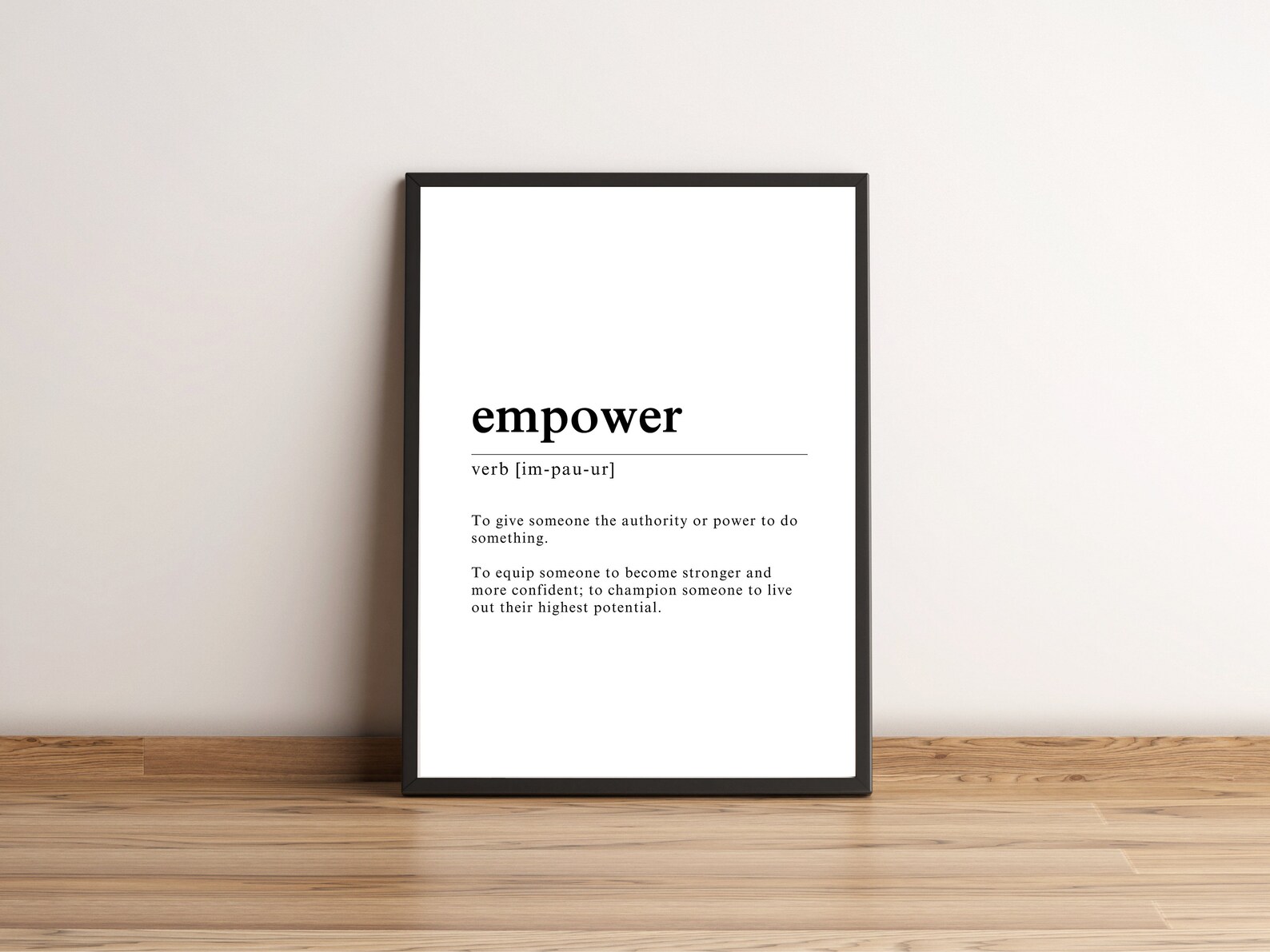 Empower Definition Print | CUSTOM Print | Motivational Wall Art - Etsy