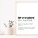 Overcomer Definition Print Motivational Wall Art - Etsy