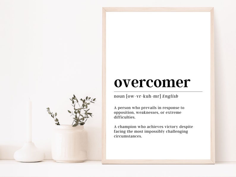 Overcomer Definition Print Motivational Wall Art - Etsy