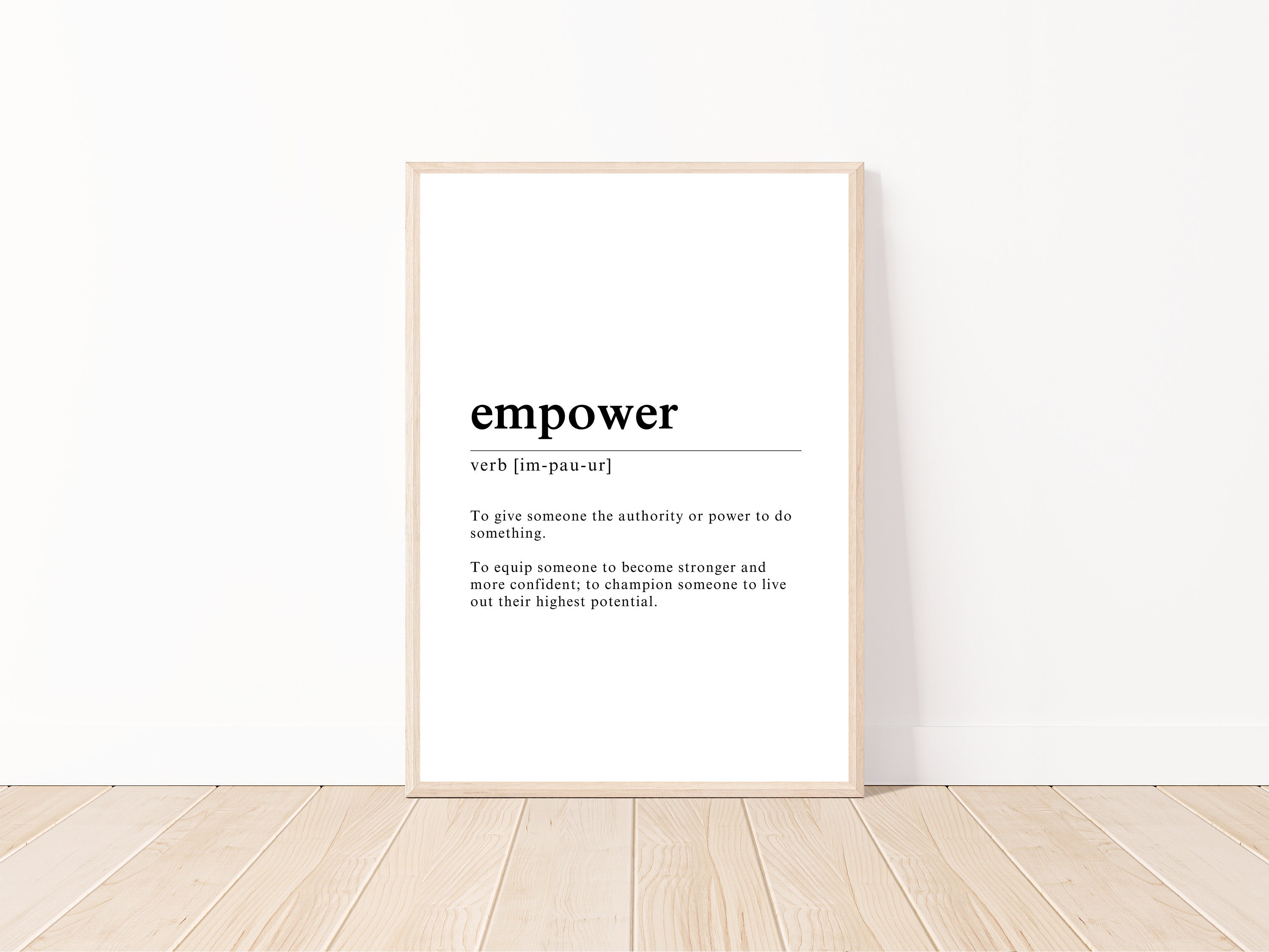 Empower Definition Print | CUSTOM Print | Motivational Wall Art - Etsy
