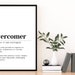 Overcomer Definition Print Motivational Wall Art - Etsy