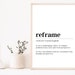 Reframe Definition Print Motivational Wall Art - Etsy