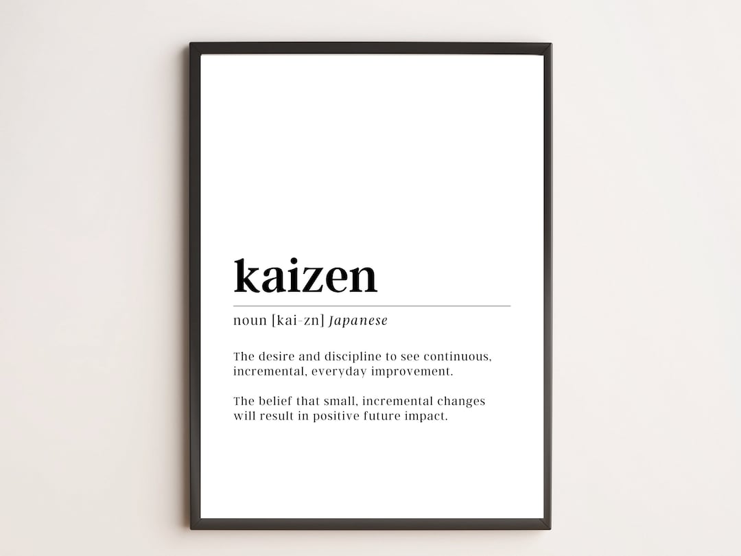 Kaizen Definition Print | Motivational Wall Art - Etsy