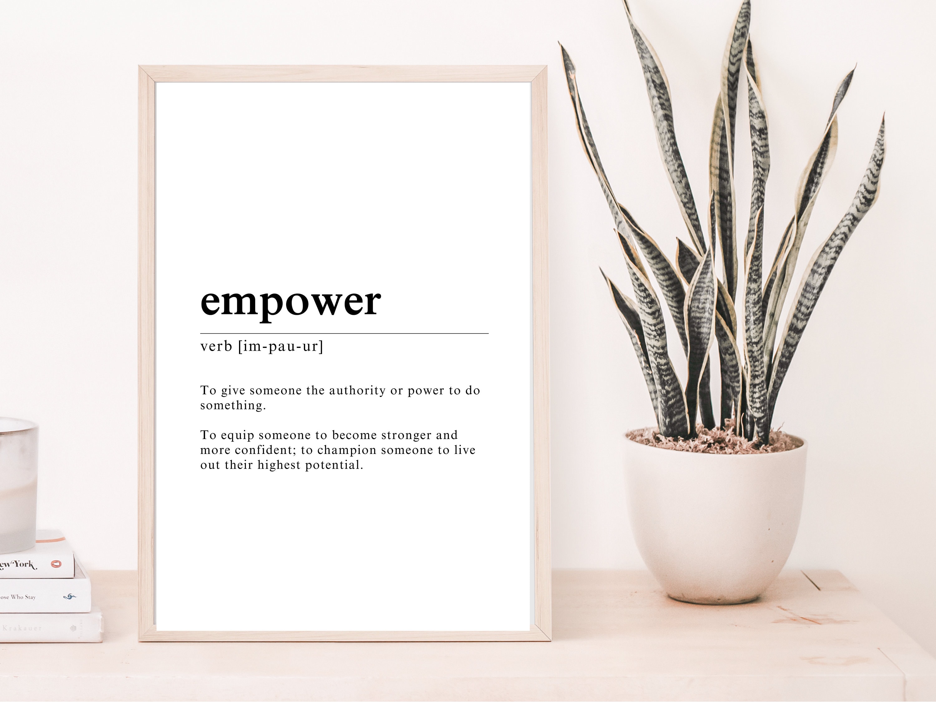 Empower Definition Print CUSTOM Print Motivational Wall Art - Etsy