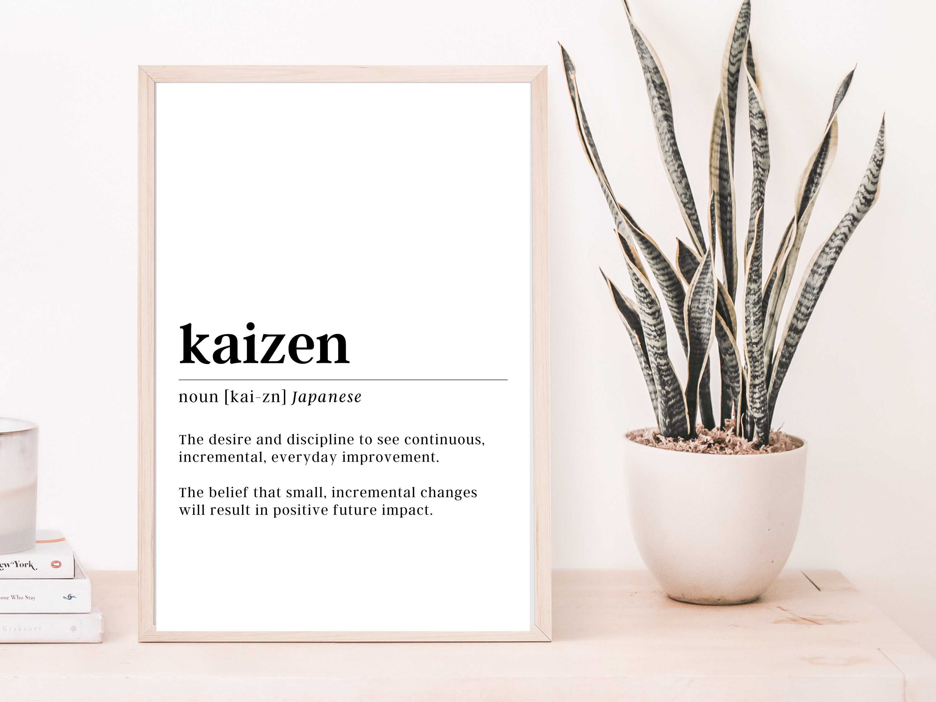 Kaizen Definition Print | Motivational Wall Art - Etsy
