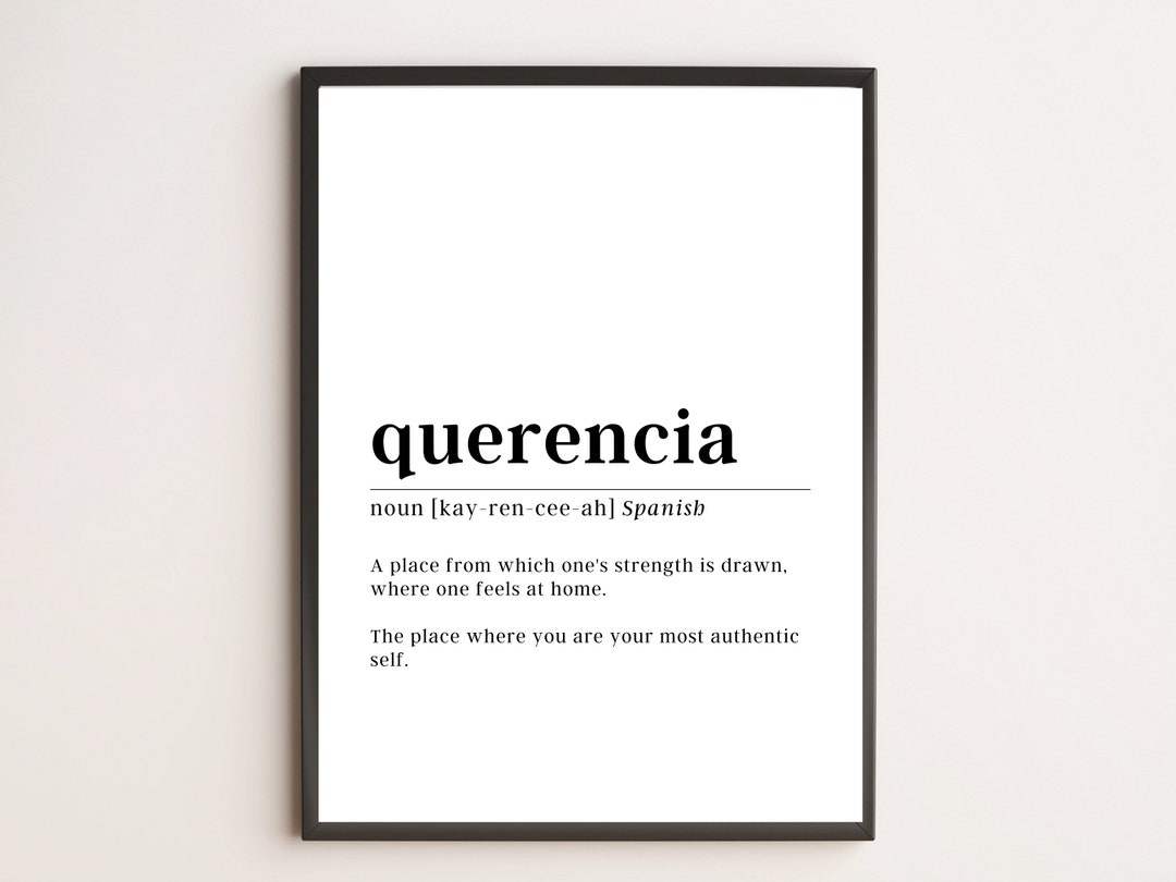 Querencia Definition Print | Motivational Wall Art - Etsy