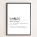 Insight Definition Print | Motivational Wall Art - Etsy