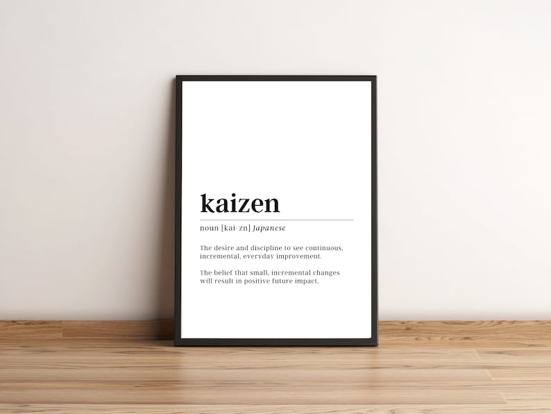 Kaizen Definition Print Motivational Wall Art - Etsy