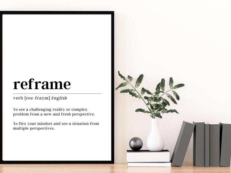 Reframe Definition Print | Motivational Wall Art - Etsy