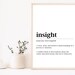 Insight Definition Print | Motivational Wall Art - Etsy
