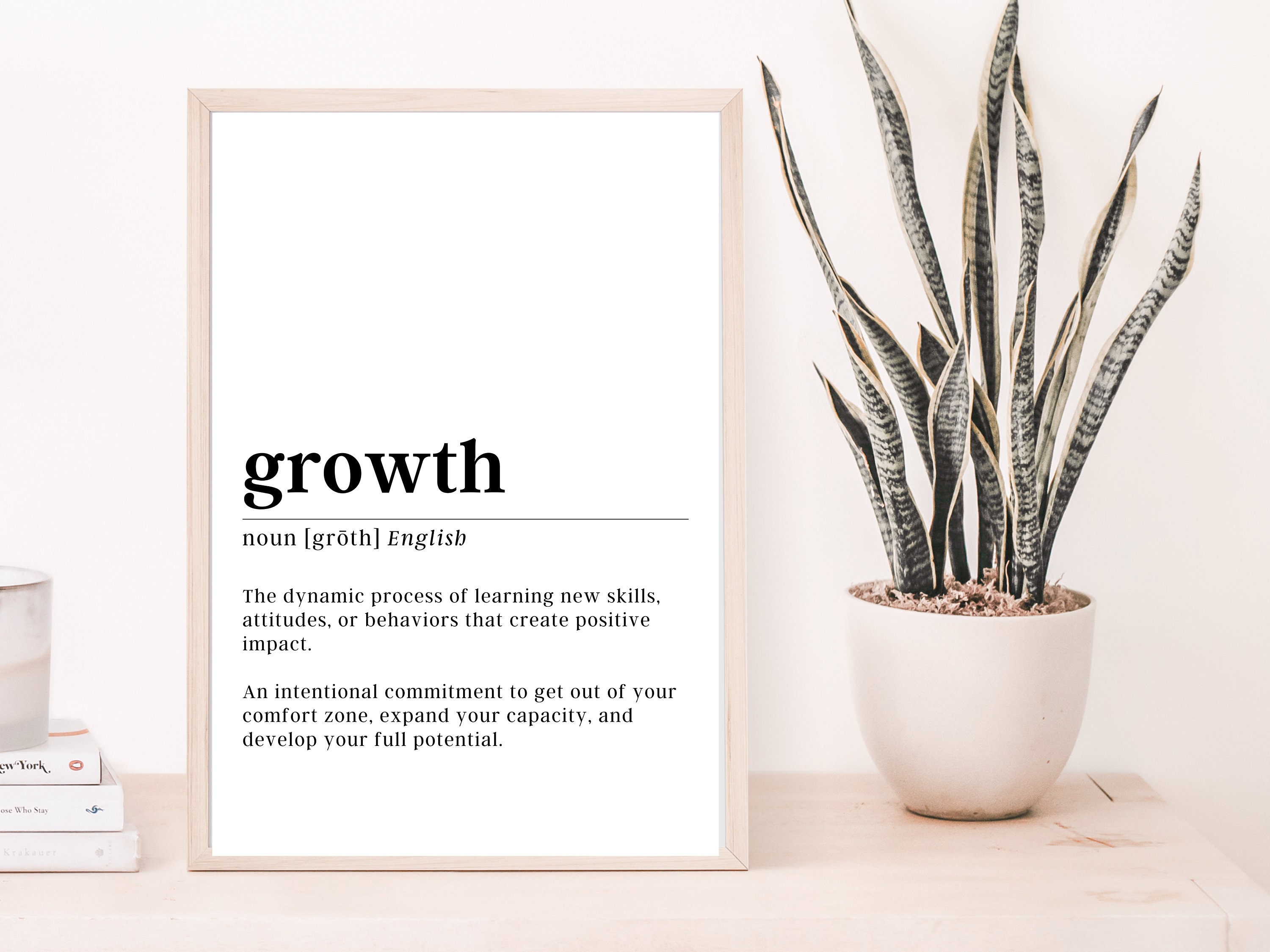 Growth Definition Print | Motivational Wall Art - Etsy