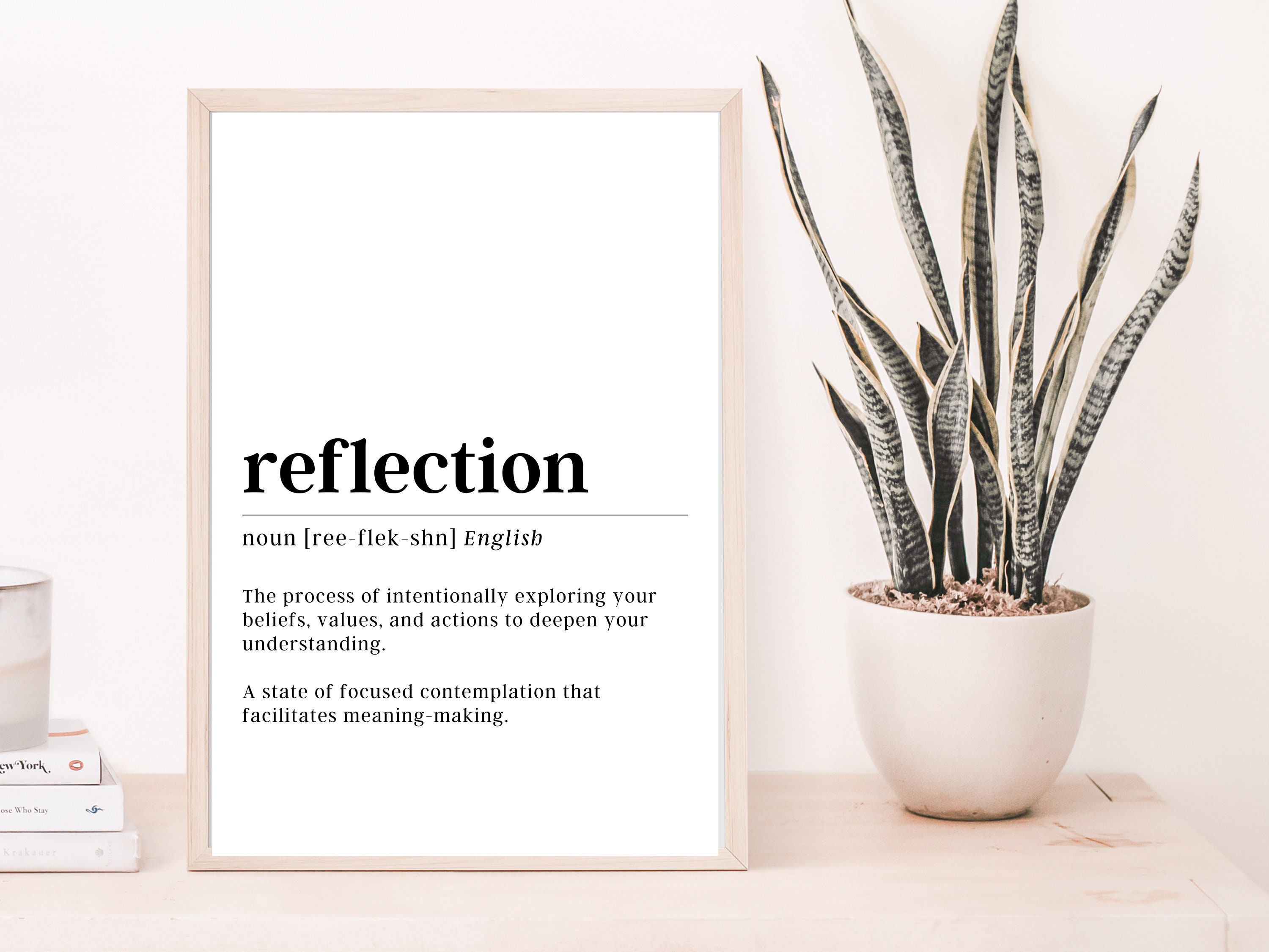 Reflection Definition Print | Motivational Wall Art - Etsy