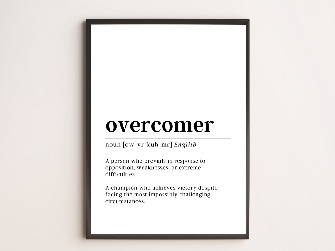 Overcomer Definition Print Motivational Wall Art - Etsy