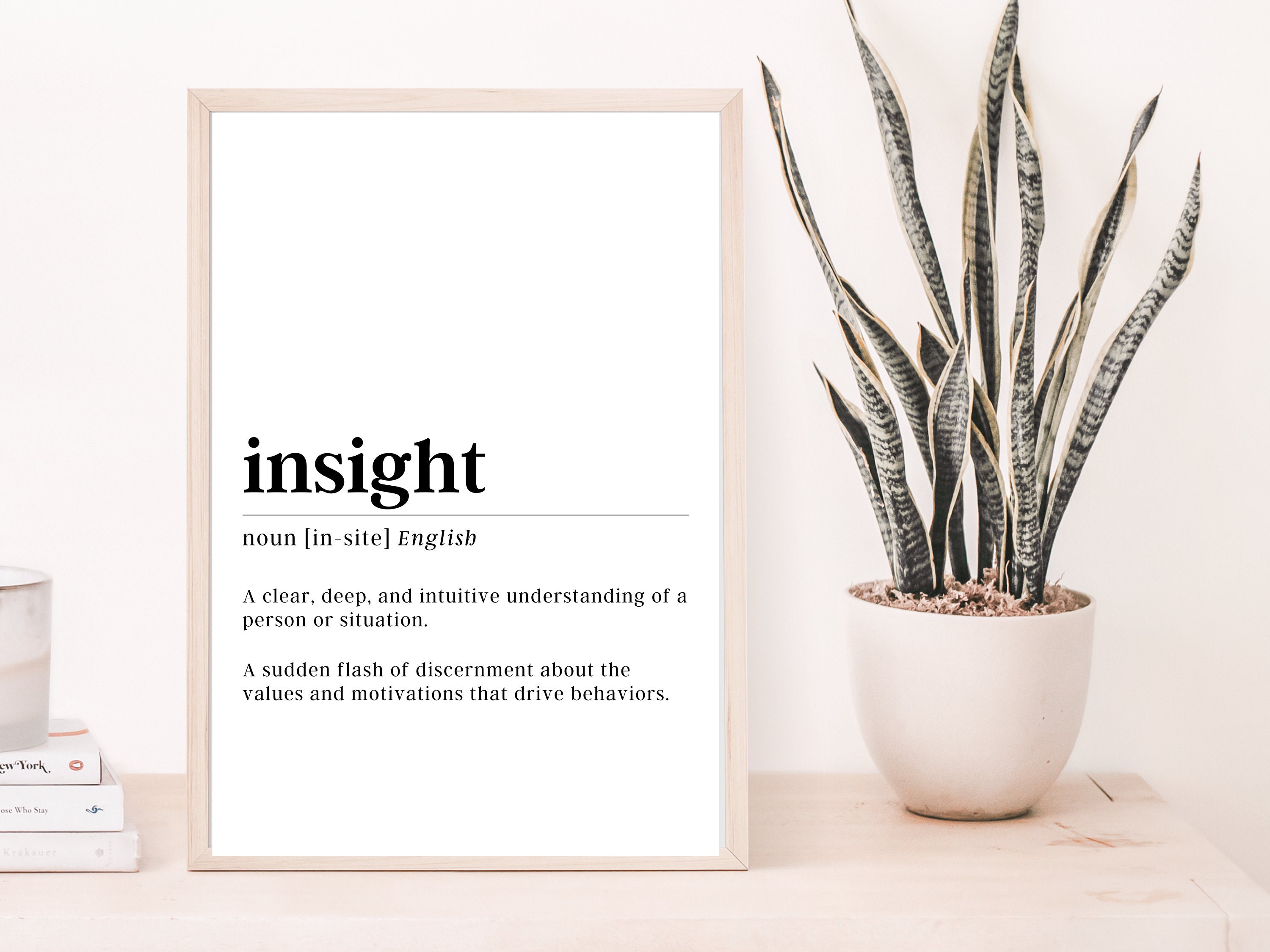 Insight Definition Print | Motivational Wall Art - Etsy