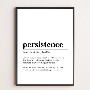 CUSTOM Definition Print Bundle Discipline, Progress, Persistence ...