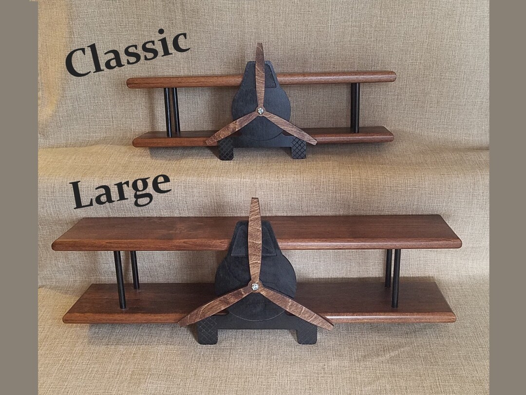 Large Airplane Shelf Biplane Shelf Airplane Wood Biplane Airplane Decor ...