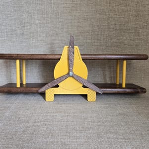 Large Airplane Shelf Biplane Shelf Airplane Clock Wood Biplane Airplane ...