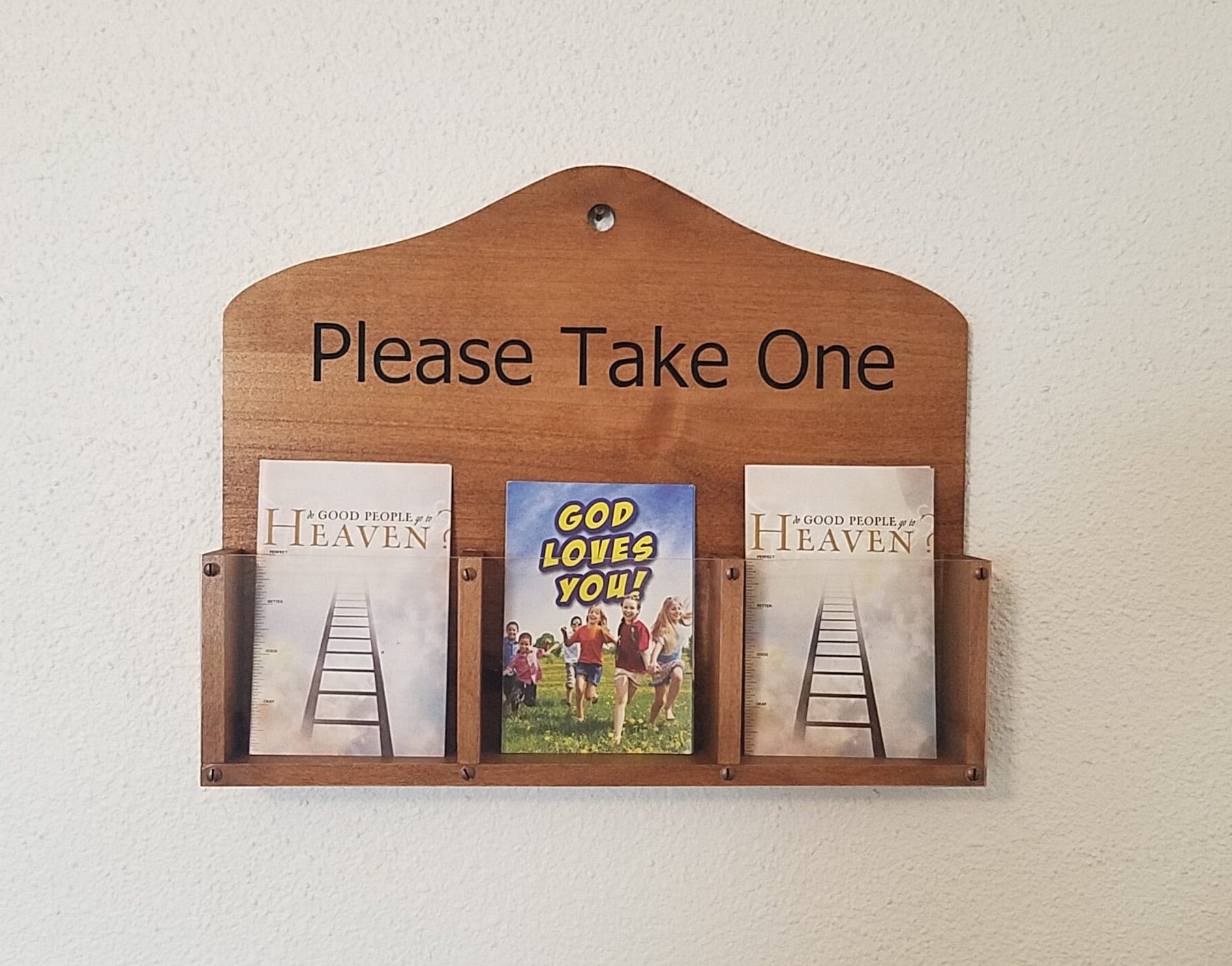 Tract Rack Display Shelf Christian Pamphlet Holder Event Invitation ...