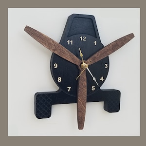 Airplane Clock Nursery Decor Aircraft Wood Clock Baby Shower Gift for ...