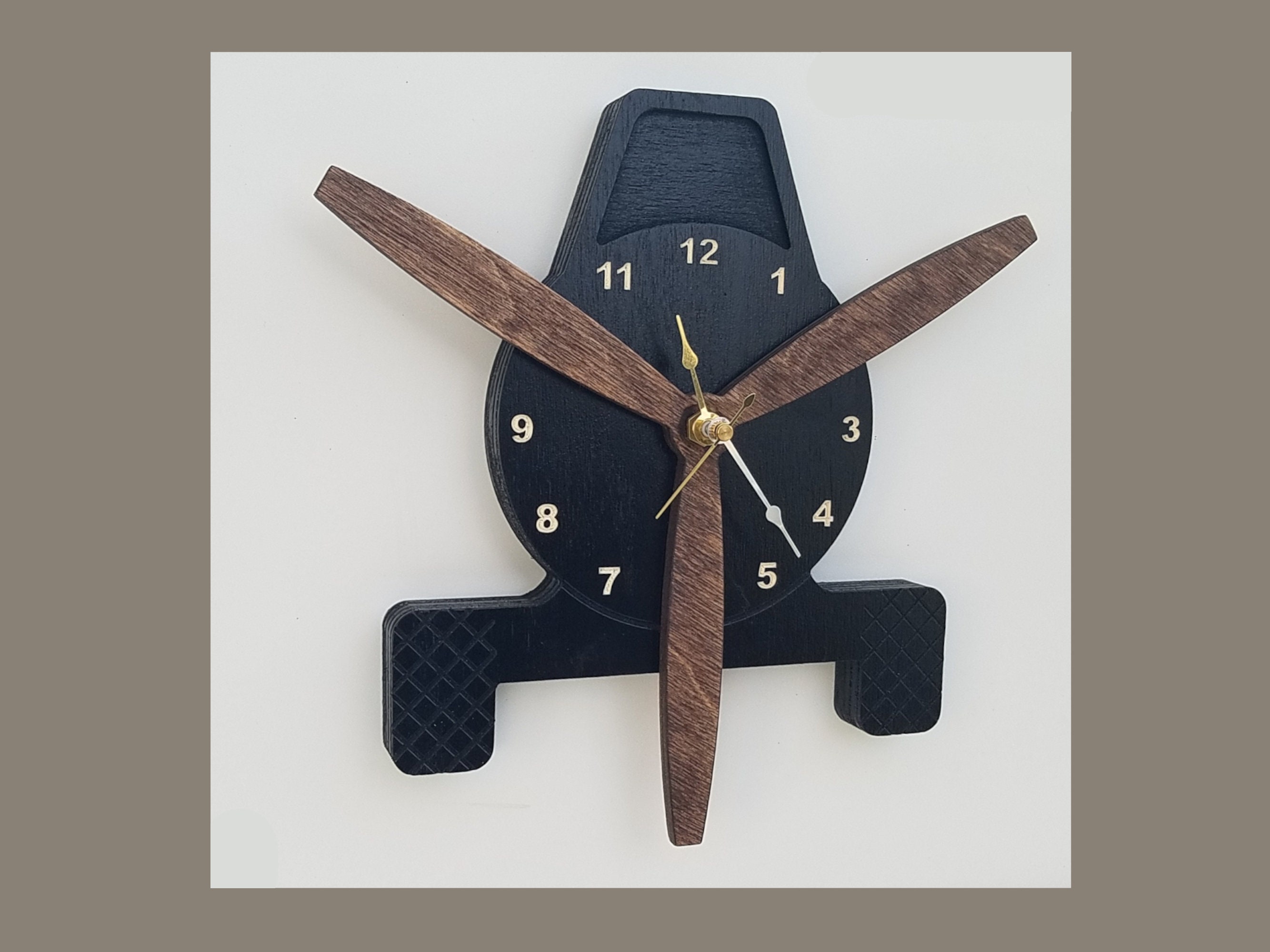 Airplane Clock Nursery Decor Aircraft Wood Clock Baby Shower Gift for ...