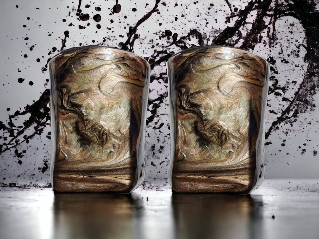 Exclusive Brown and Copper Bourbon Rocks Glasses for Whiskey Lovers - Etsy