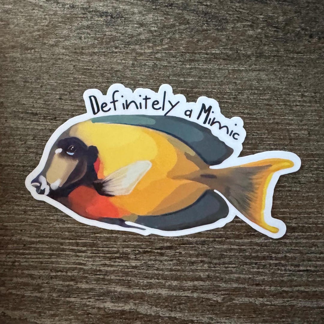 Customizable Chocolate Surgeonfish Mimic Vinyl Sticker Keep It Salty - Etsy