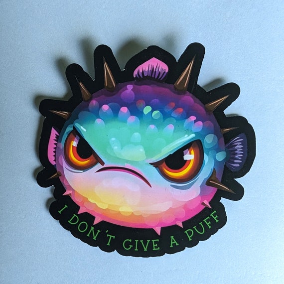 Angry Cartoon Puffer Fish