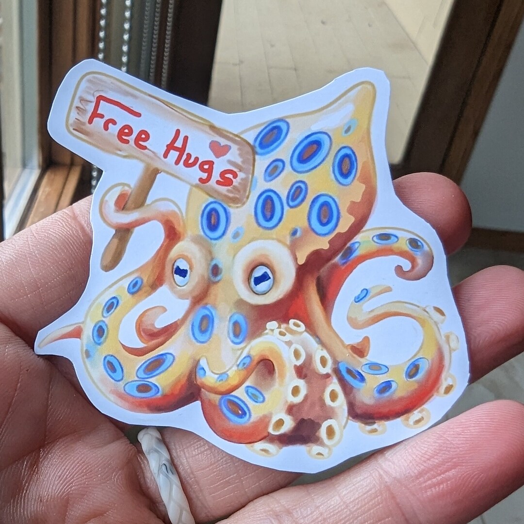 Blue Ringed Octopus Sticker - Etsy