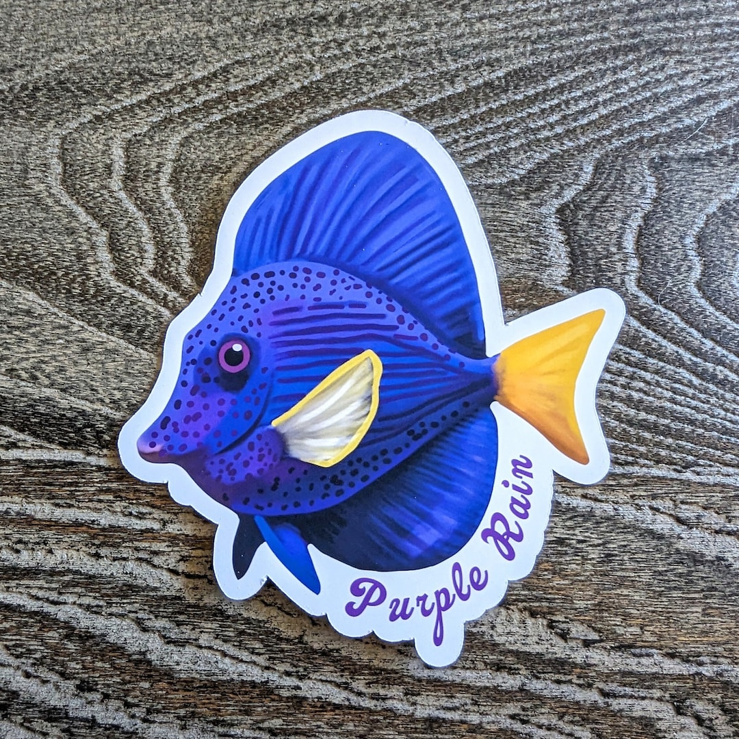 Customizable Purple Tang Vinyl Sticker - Etsy