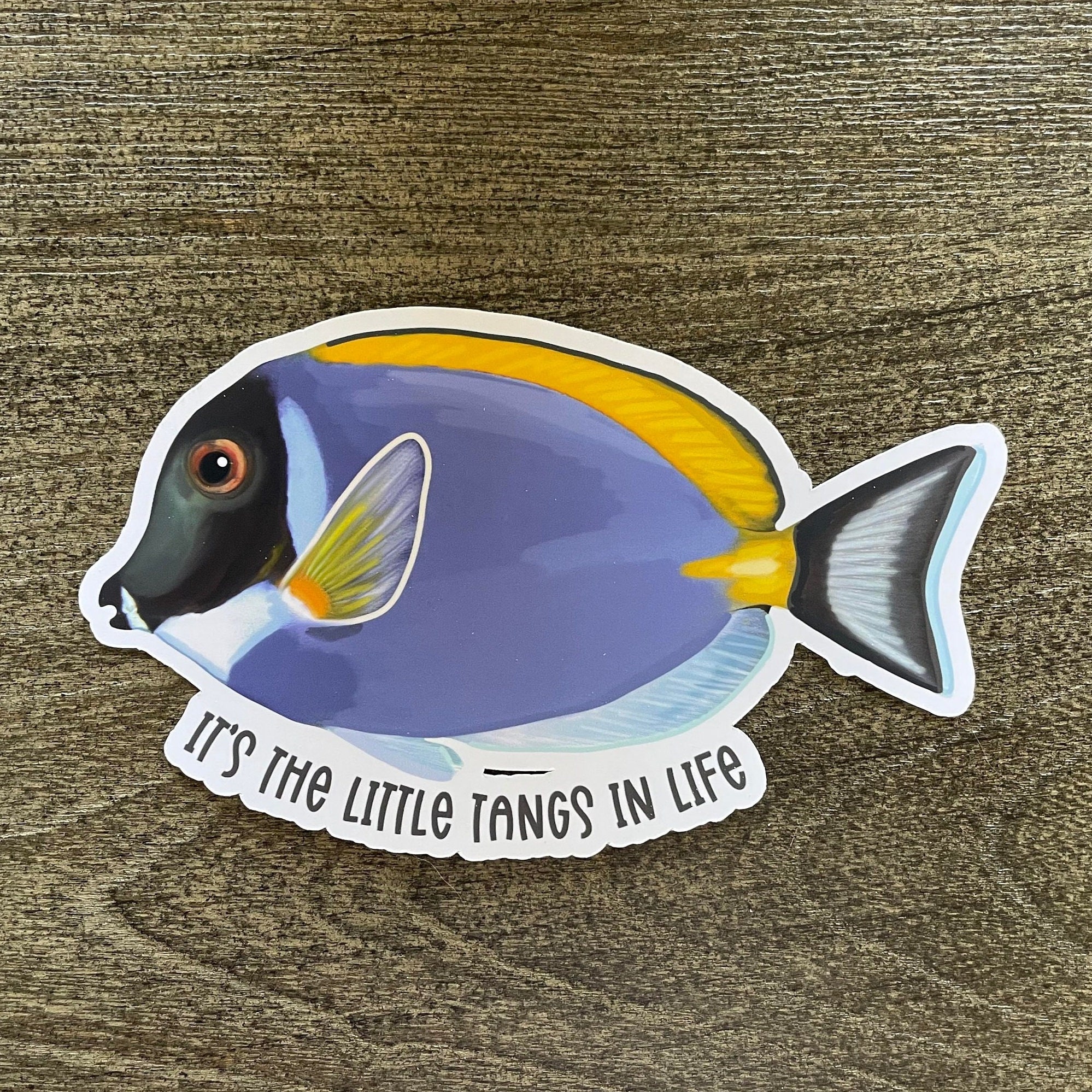Cute Powder Blue Tang Vinyl Sticker - Etsy