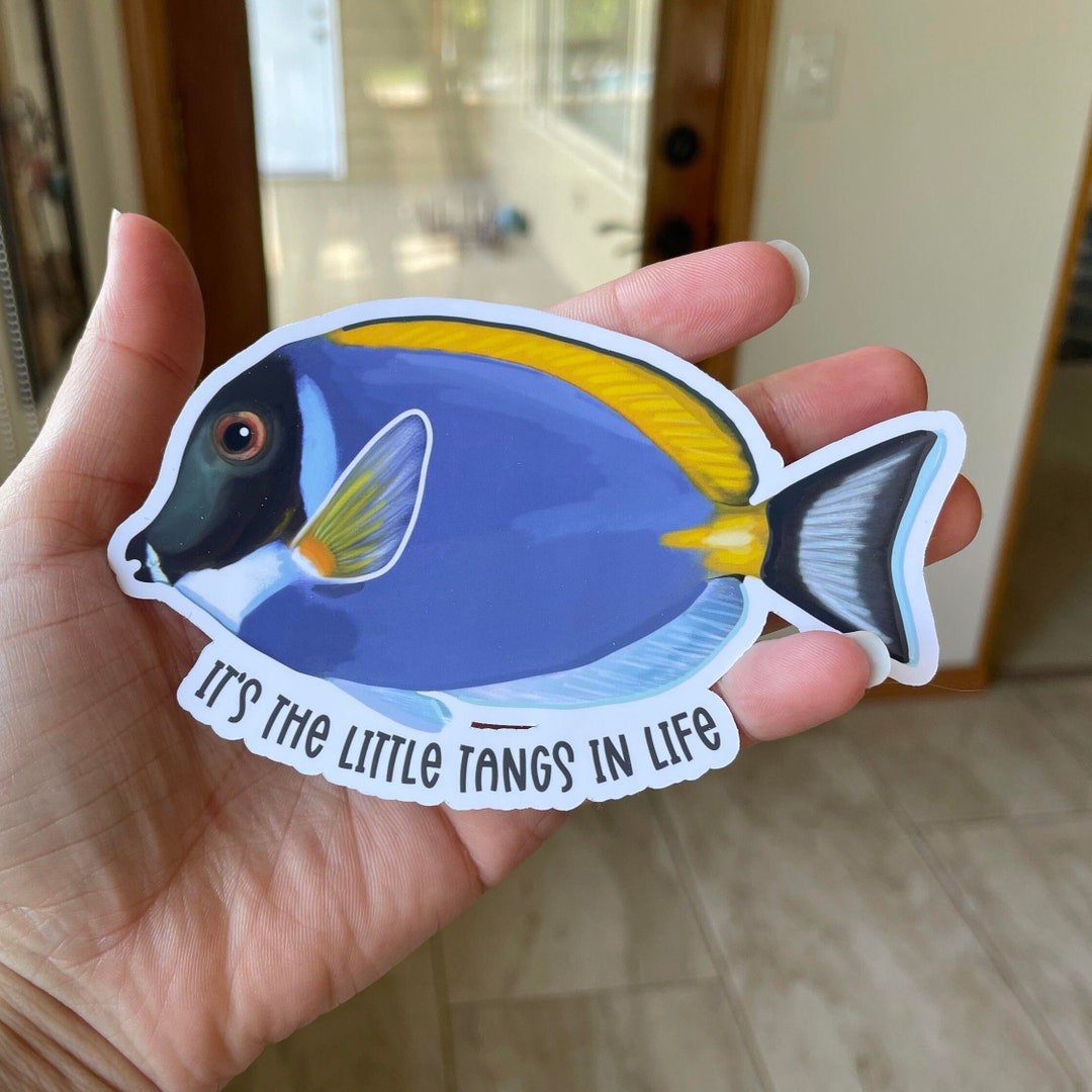 Cute Powder Blue Tang Vinyl Sticker - Etsy