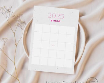 Pretty in Pink 2025 Bingo Card Bundle-5 Unique Cards-pdf Digital ...