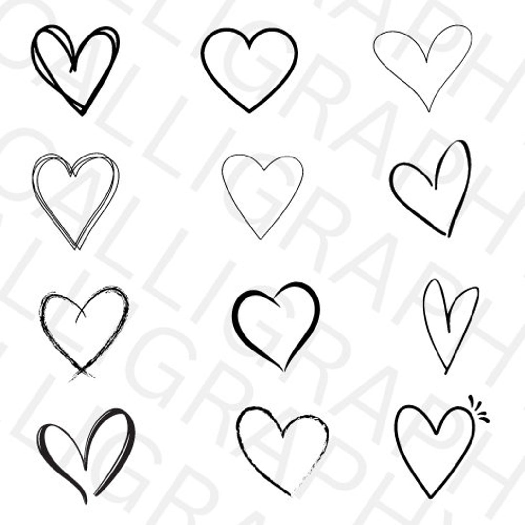 Hearts Bundle SVG Instant Digital Download. - Etsy