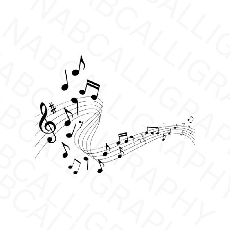 Musical Notes Instant SVG Instant Digital Download. - Etsy